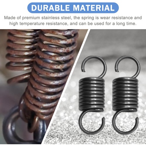 2pcs Double Hook Tension Spring Machinery Practical Stainless Steel ...