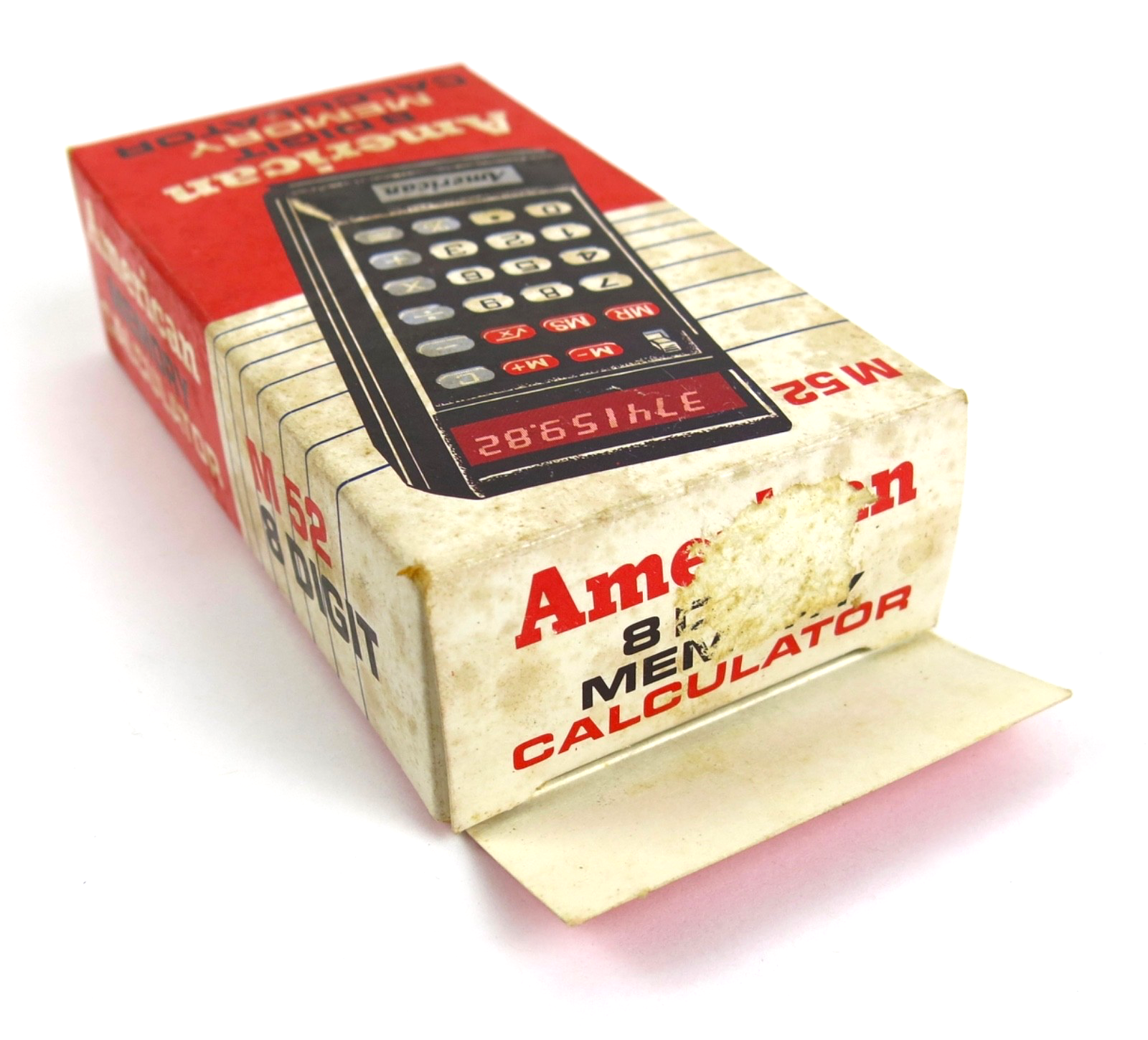 Vintage American Calculator M52 Red LED 8 Digit Memory USA w/ Box ...