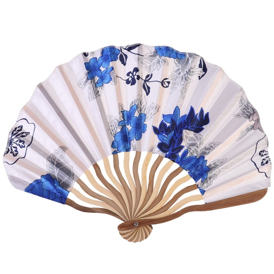 2 Pcs Wedding Decor Decorative Fans Japanese Style Foldable Fabric Hand ...