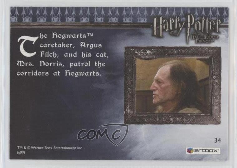 2009 Artbox Harry Potter and the Half-Blood Prince Argus Filch Mrs ...