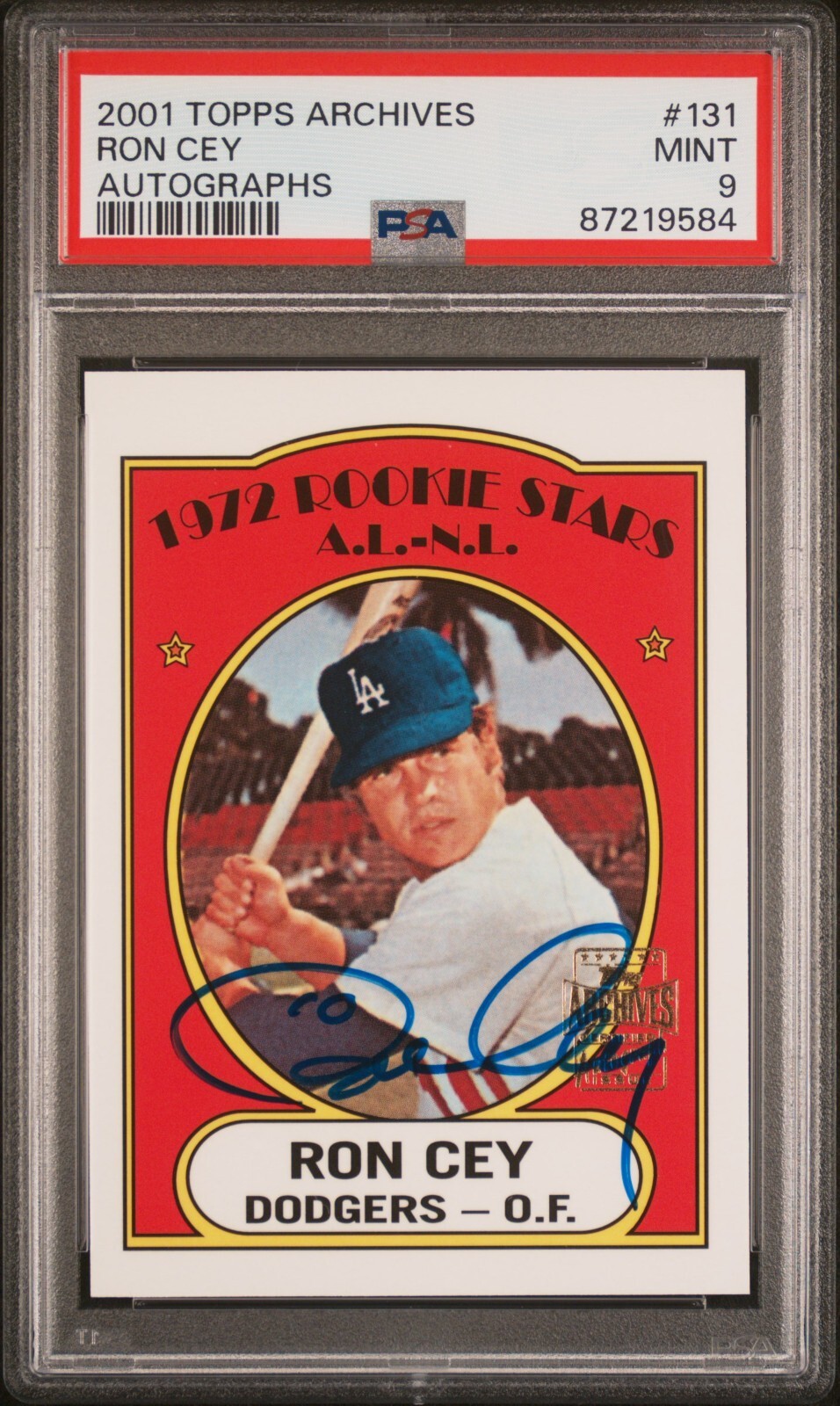2001 Topps Archives Autographs #1 RON CEY AUTO PSA 9 MINT + FREE ...
