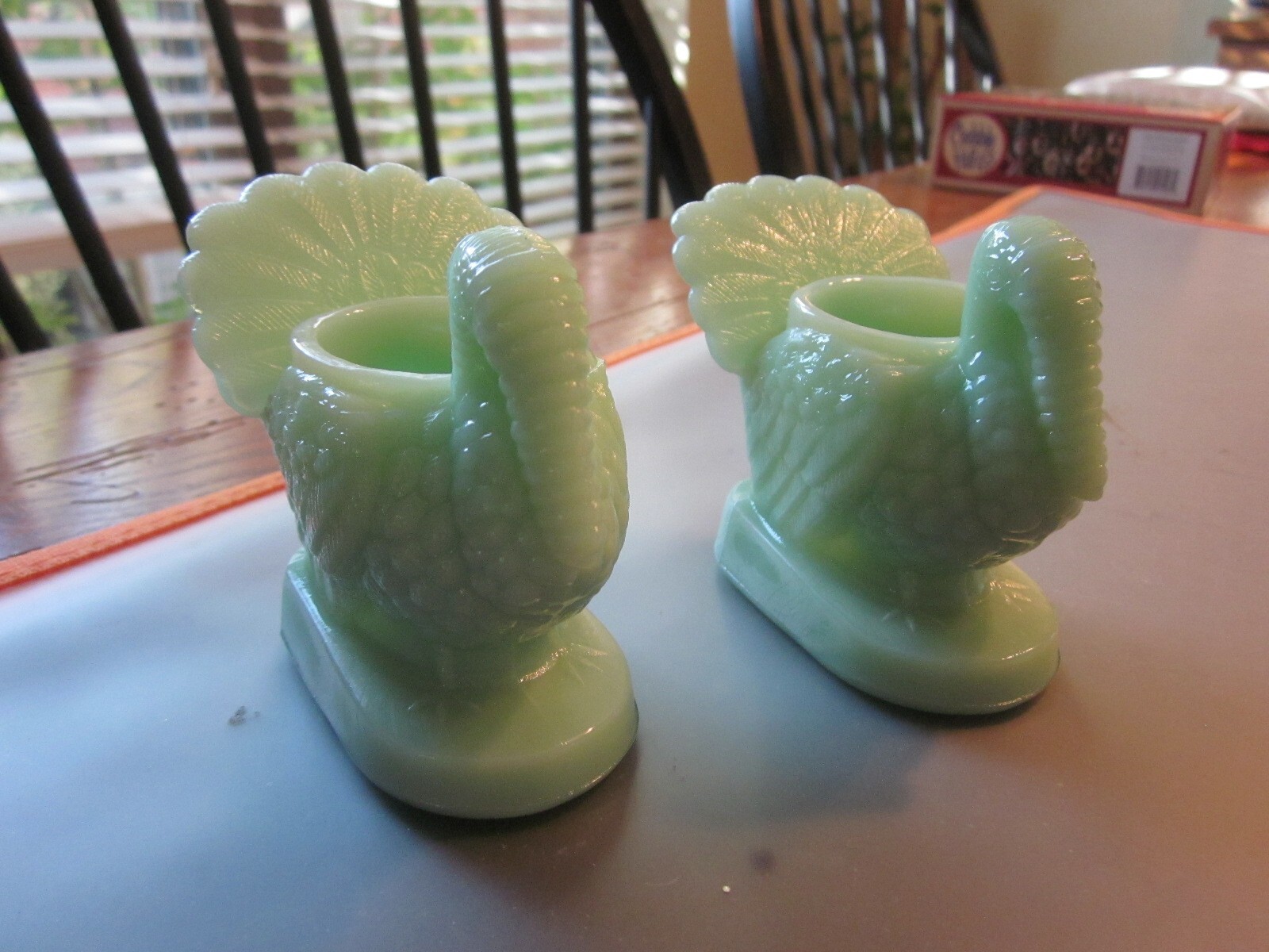 Pair of Vintage Green Jadeite Toothpick Holders- 3 1/2" Tall | eBay