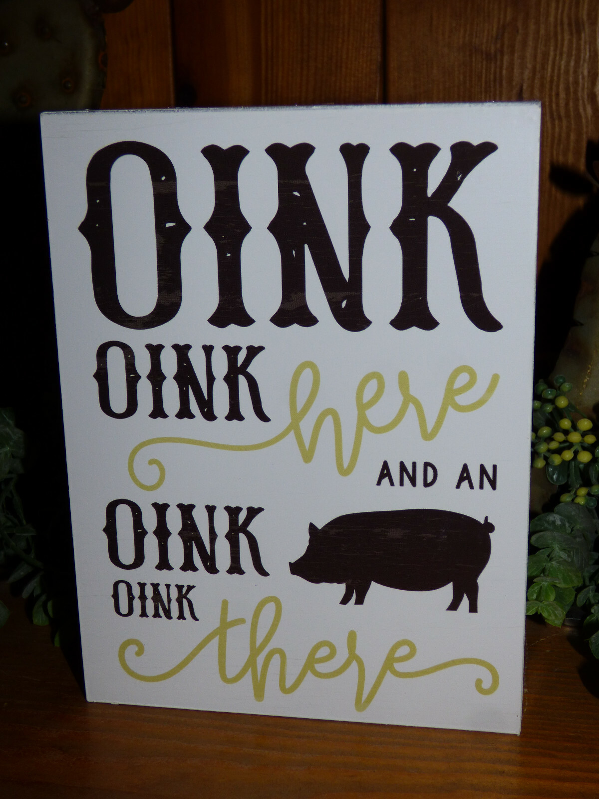 Oink Oink Here a Oink Oink there Cute Pig Country Farm Ranch Kitchen ...