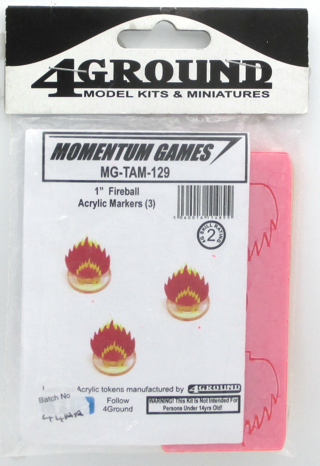 4Ground MG-TAM-129 1" Fireball Acrylic Markers (Momentum Games) Fire ...