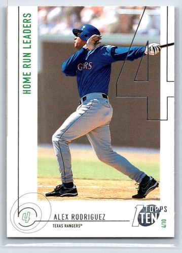 2002 Topps Ten #34 Alex Rodriguez Texas Rangers LL | eBay