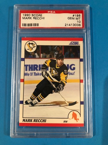 GEM MINT PSA 10 Mark Recchi Penguins American Score Rookie Card #186 | eBay