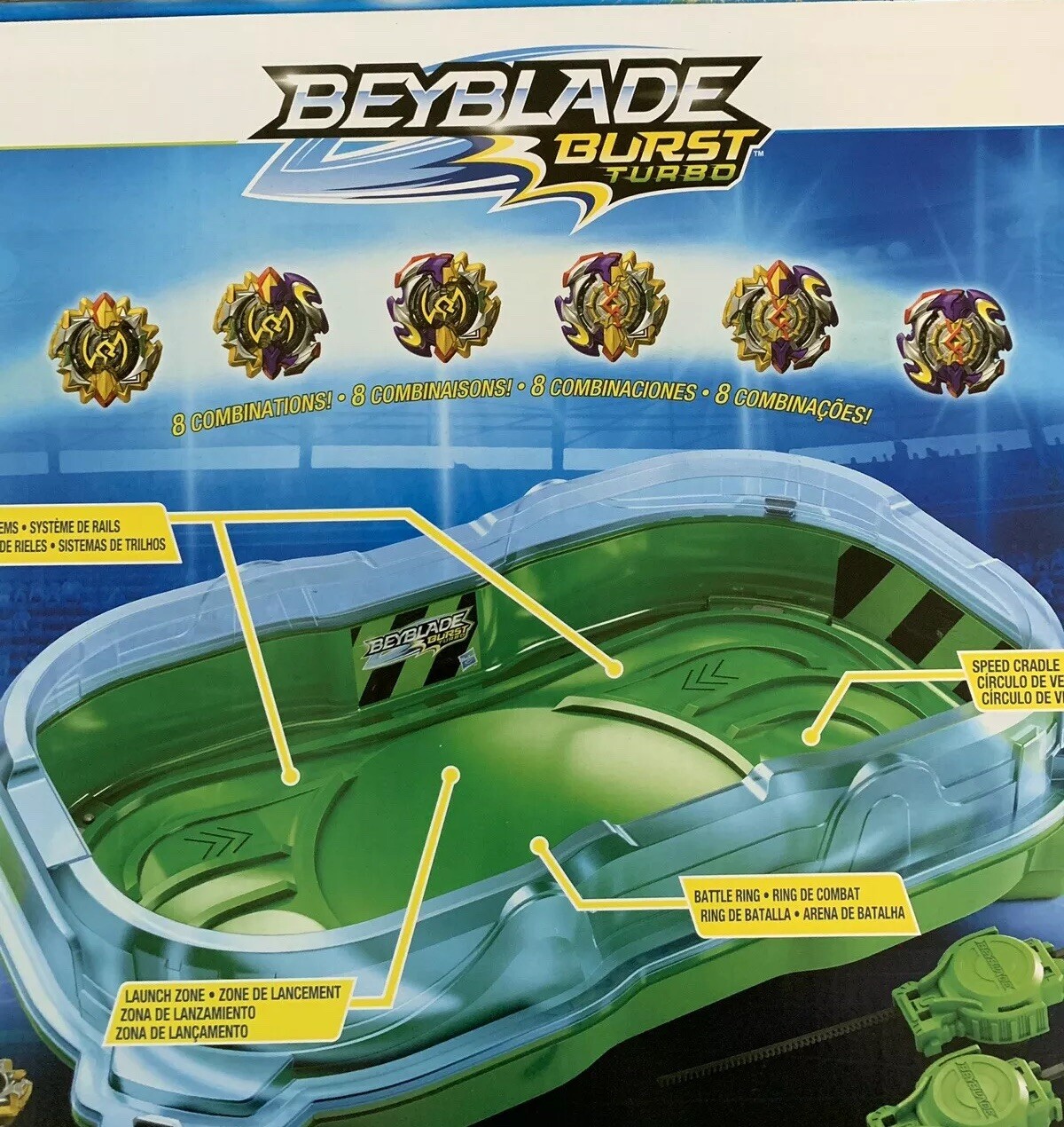 Beyblade Burst Turbo Slingshock Cross Collision Dual Battle Set w ...