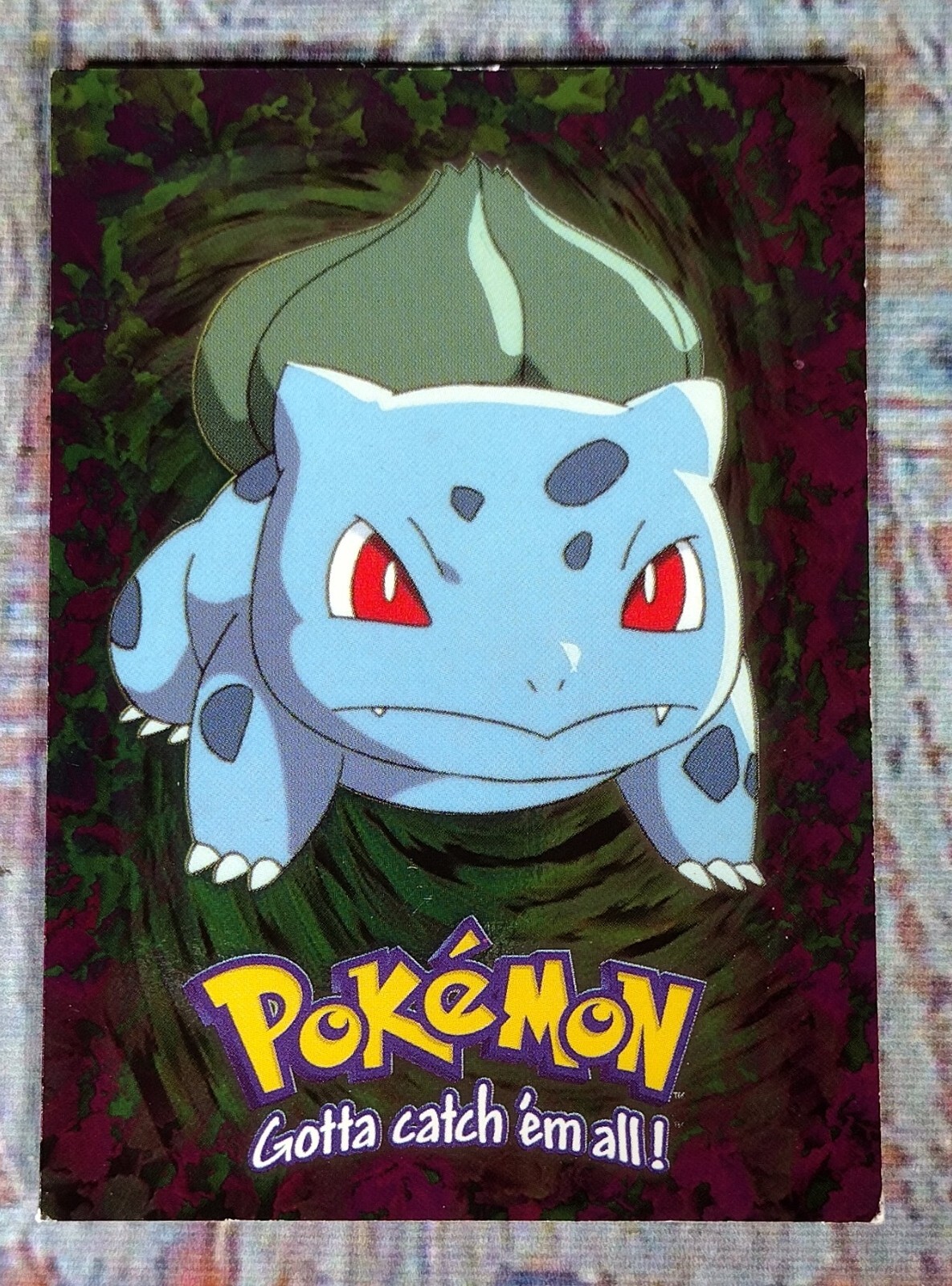 #01 BULBASAUR Pokemon Gotta Catch 'em All! Stage 1 E1 of 12 HOLO TOPPS ...