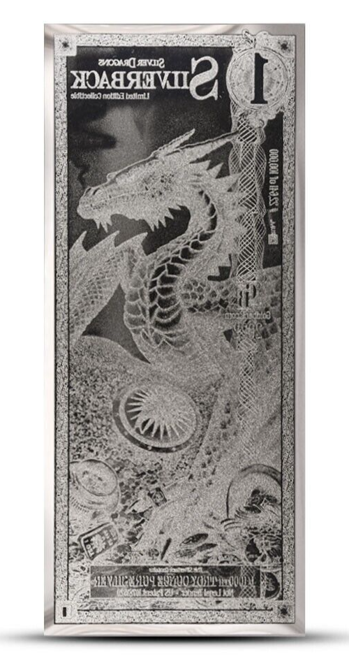 2024 Silverback 1 Dragon Note 999 Fine Silver Currency Year Latest New ...