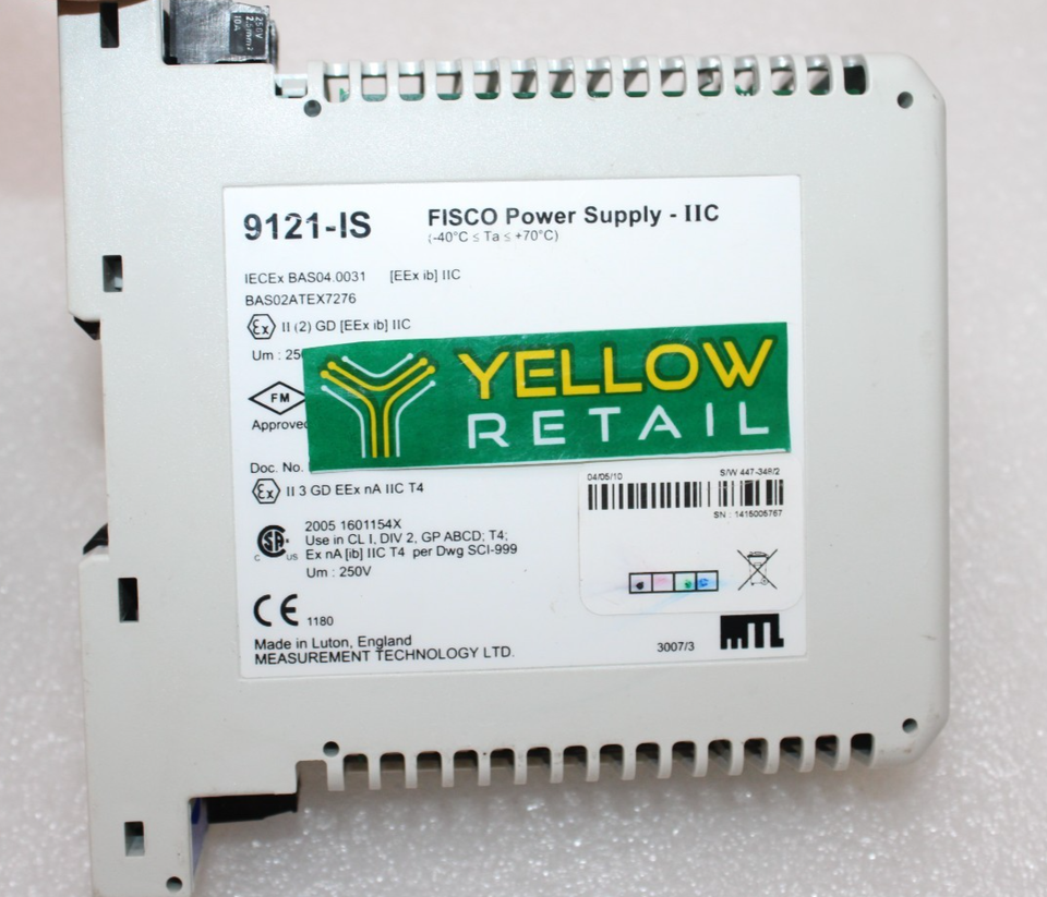 MTL MTL9121-IS FISCO POWER SUPPLY IIC & FIELDBUS REPEATER ISOLATOR | eBay