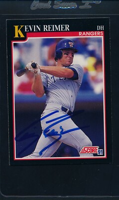 1991 Score #836 Kevin Reimer Rangers Signed Auto *30940 | eBay