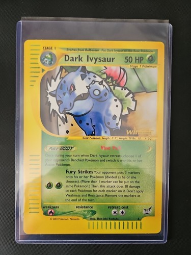 Pokémon Dark Ivysaur Jumbo Card Oversized Best of Game Promo 6 Gold ...