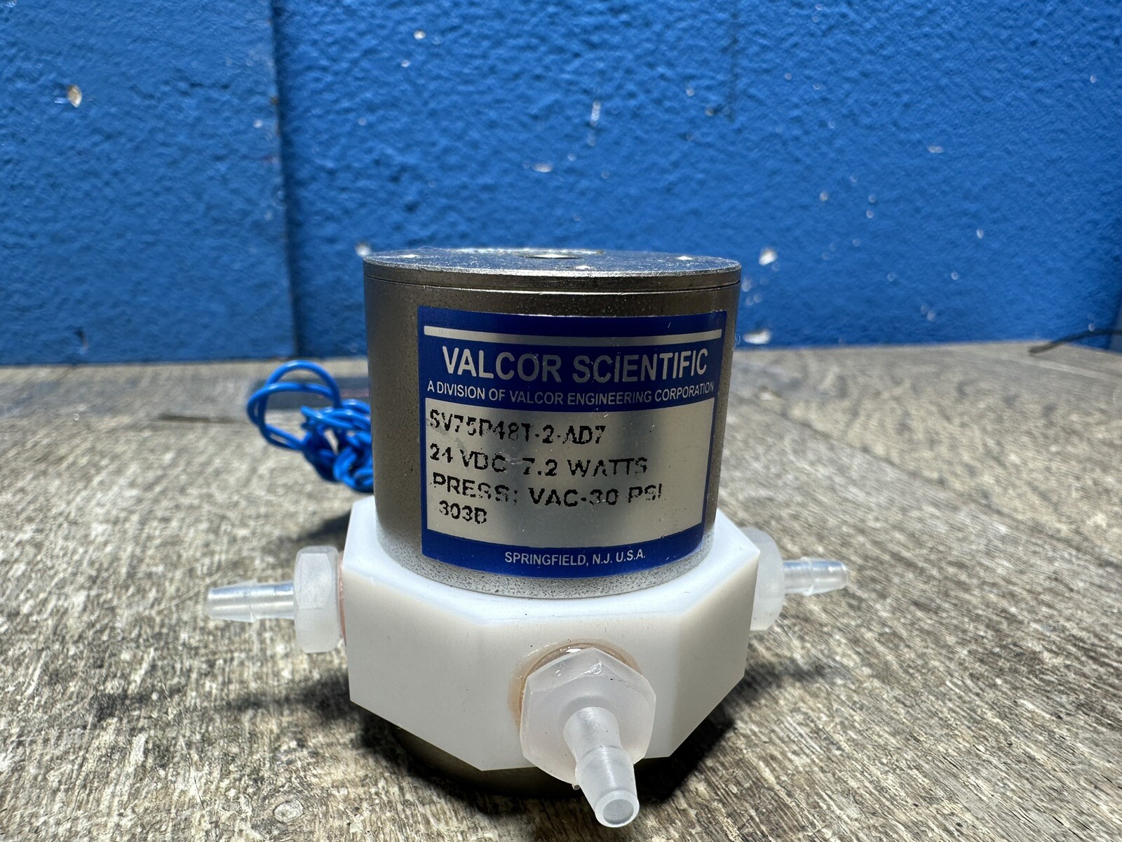 Valcor Scientific SV75P48T-2-AD7 Solenoid Valve - 24VDC Coil - 30PSI ...