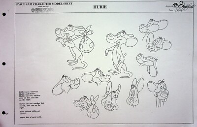 SPACE JAM Character Model Sheet Production Copy 11" x 18" WB #KT | eBay