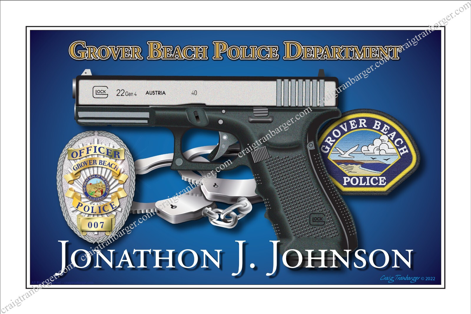 Police,Grover Beach,department,Retirement,badge,gift, | eBay