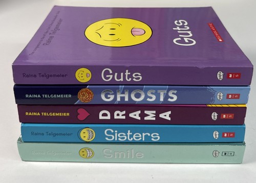 Smile, Drama, Sisters, Ghosts, Guts Raina Telgemeier Books Lot of 5 | eBay