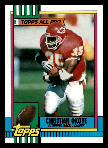 1990 Topps Christian Okoye All-Pro Kansas City Chiefs #253 Centered ...
