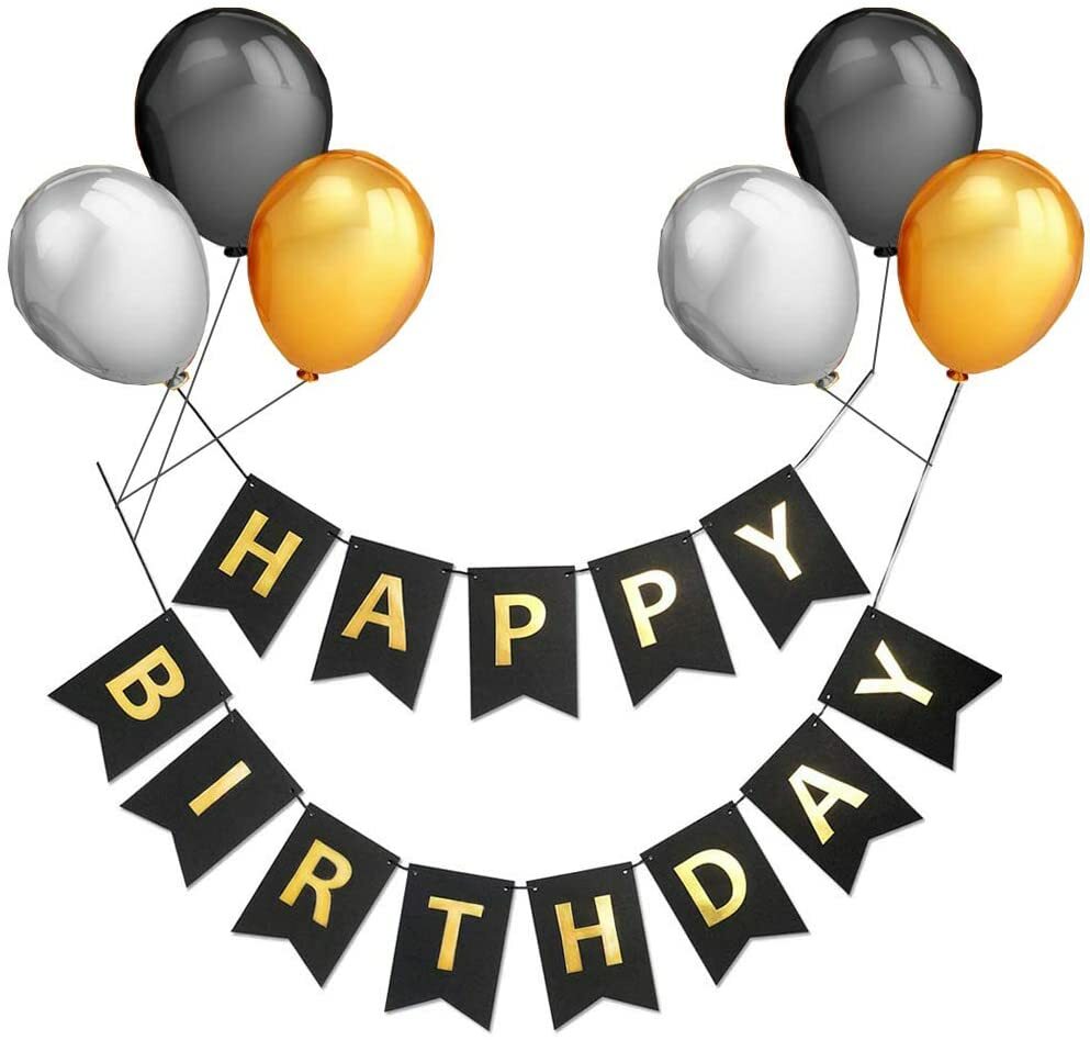 Happy Birthday Bunting Banner Coloured Paper Card Hanging Birthday ...