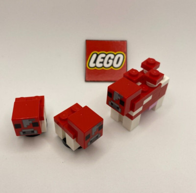 Lego Minecraft Minifigure Lot - Mooshroom Cow + Baby Cows - Brand New ...