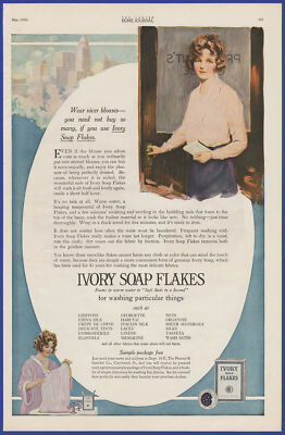 Vintage 1920 IVORY Soap Flakes Laundry Norman Price Art Ephemera 1920's ...