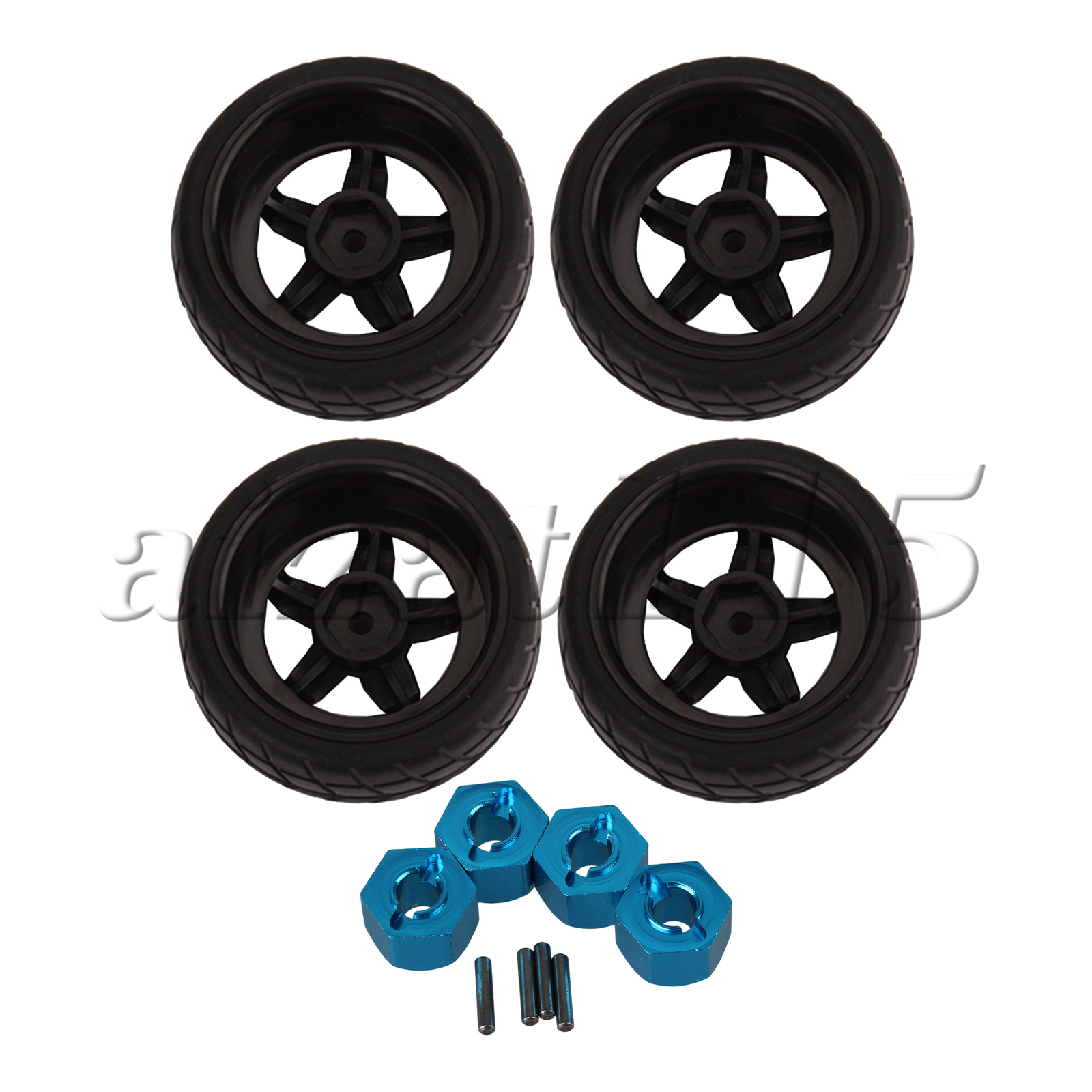 On-Road Drifting Car Wheels RC1/10 5-spoke & Hex Wheel Hubs Pack of 8 ...