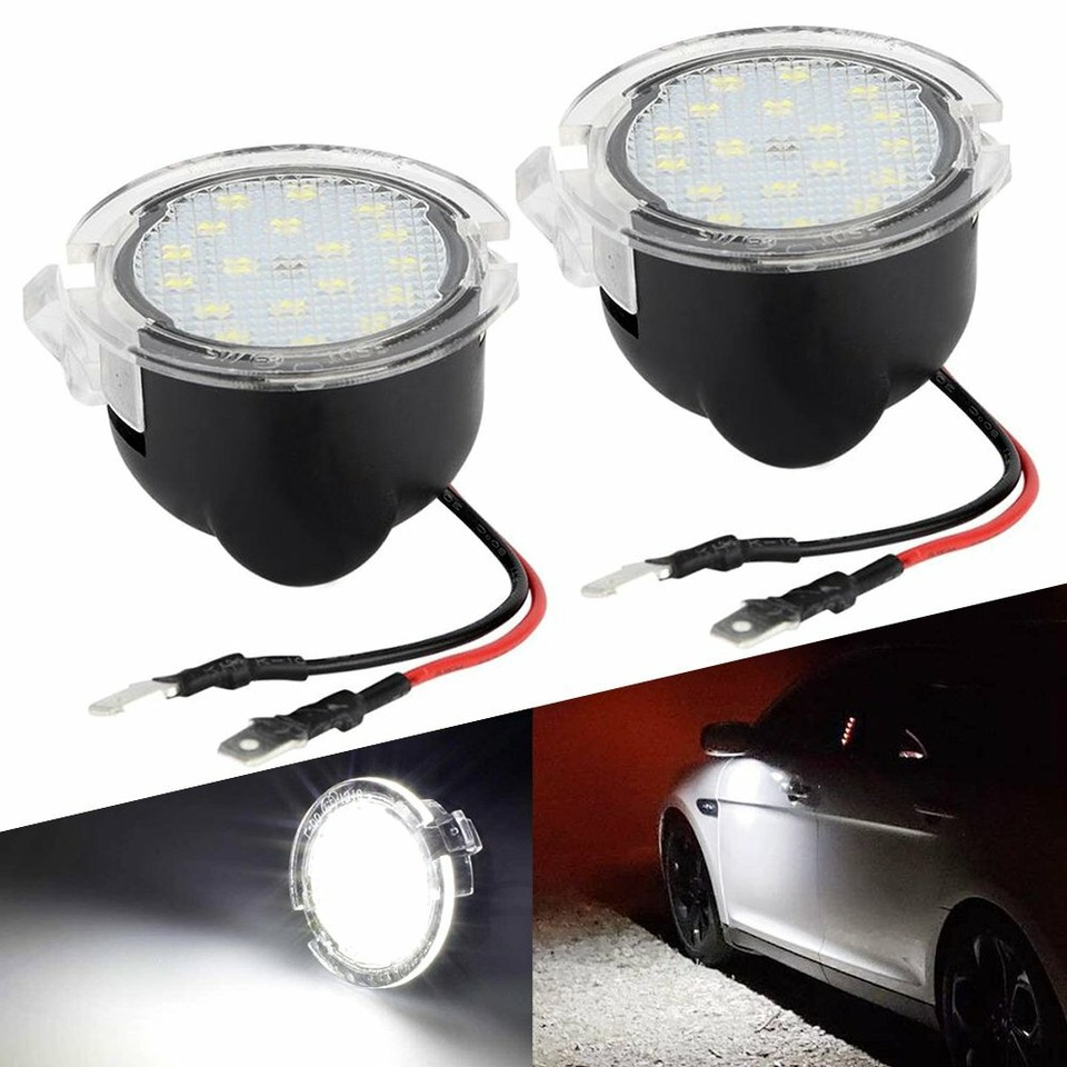 Xenon White LED Puddle Lights For Ford Taurus Edge Flex F150 Side ...