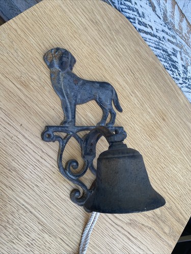 Vintage Style Cast Iron Dog Bell Door Knocker Cast Iron Wall Mounted ...
