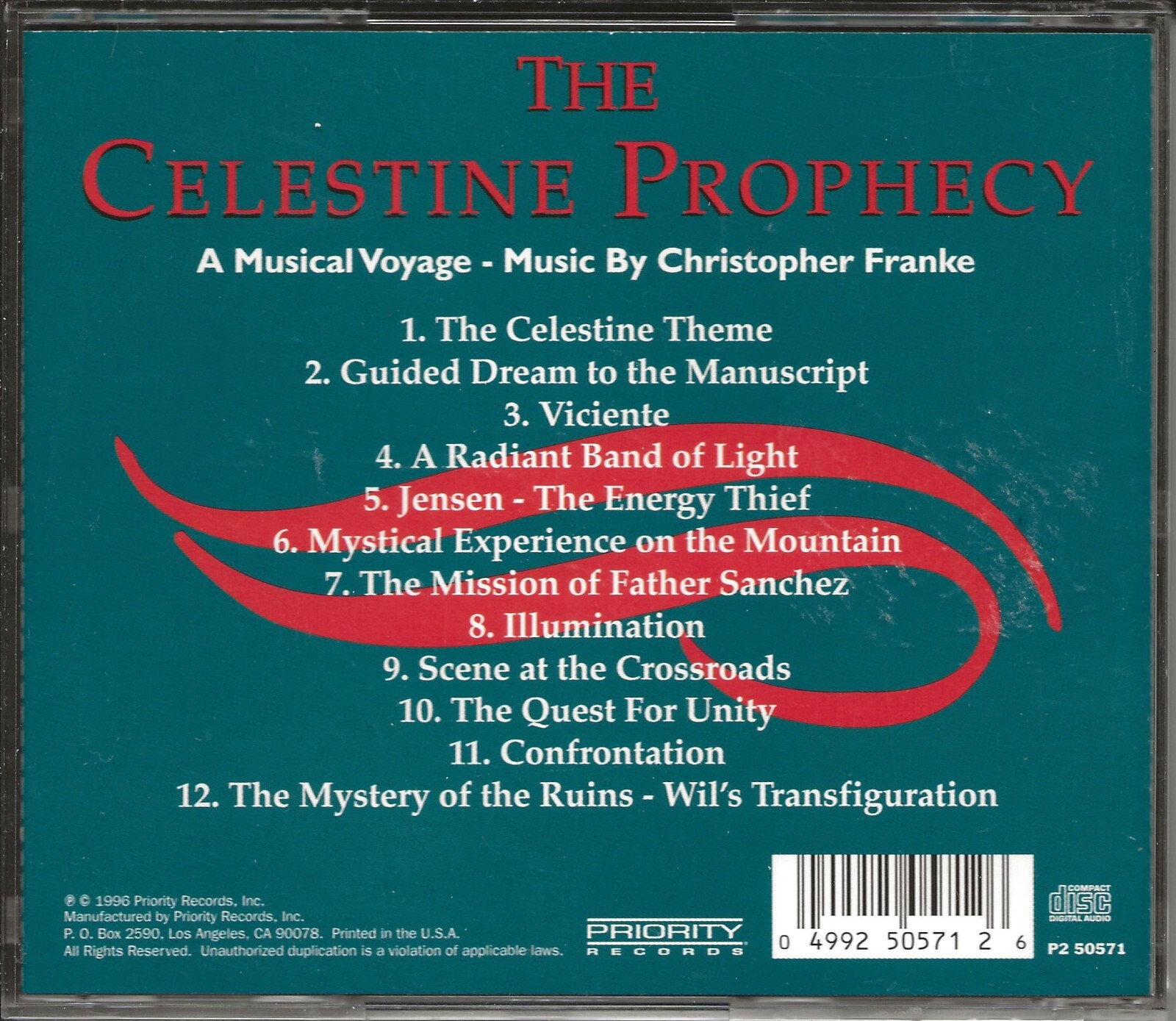 Celestine Prophecy by Christopher Franke (CD, Jun-1996, Priority ...