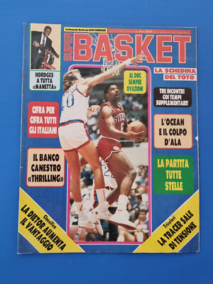 Rare Super Basket 44-1986 Advertising Raffaella Carrà - Benoit Benjamin ...