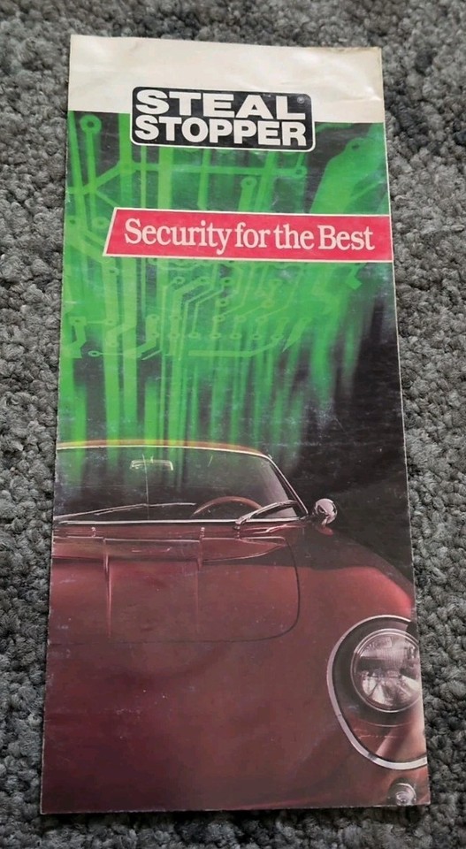 Lot Of 2 Car Alarm Security Brochures Steal Stopper & UNGO Vintage | eBay