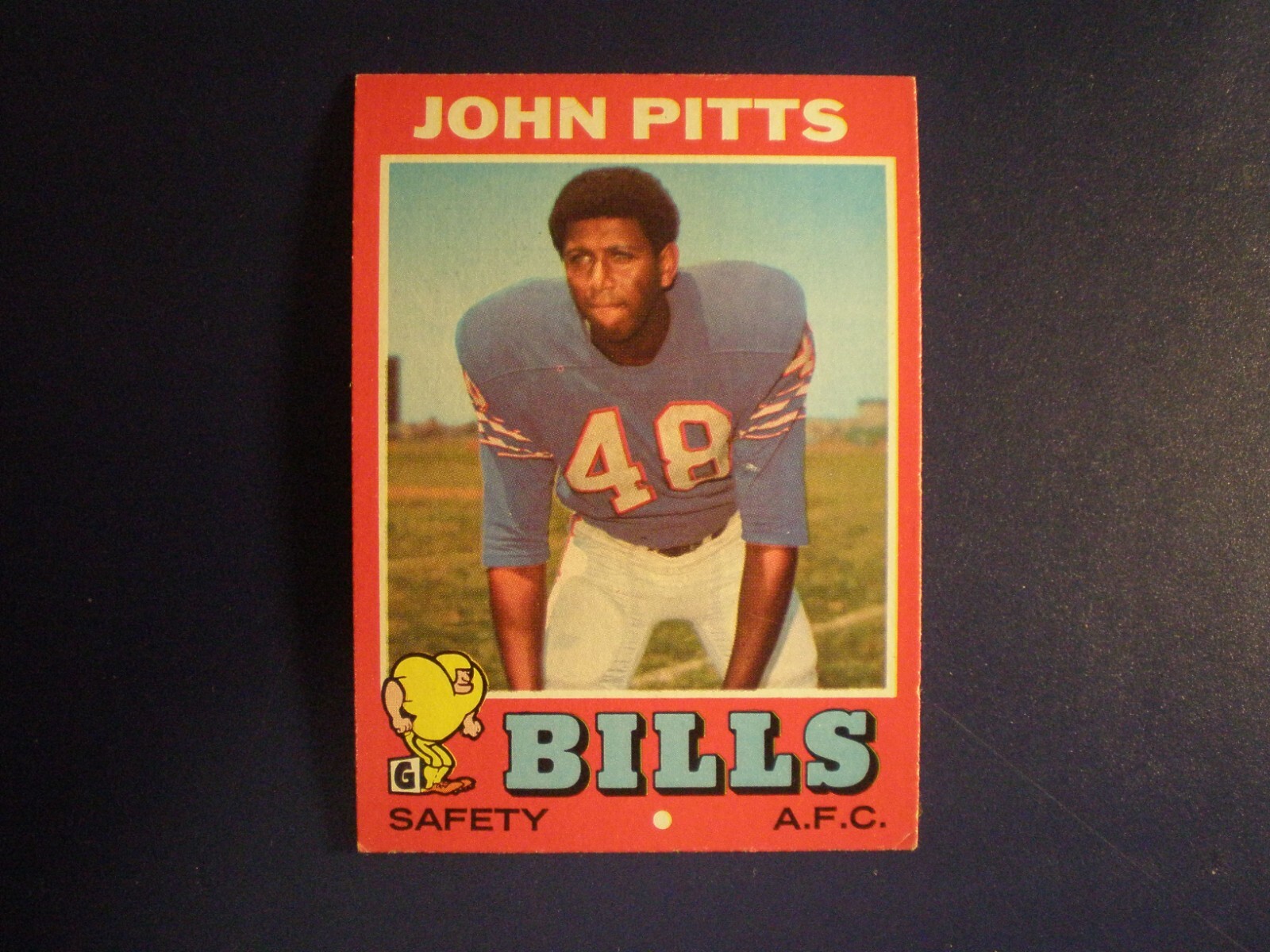 1971 Topps Football Bills John Pitts Card # 163 | eBay