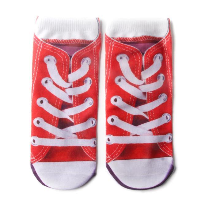 Men Women 3D Pattern Manicure Print Socks Flip Flop Funny Hidden ...