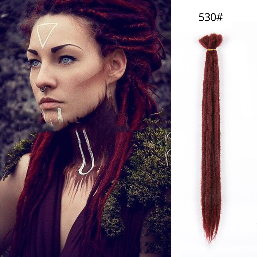 10 pcs Dreadlock Hair Extension Single Ended Bundle of Dreads Hand Made ...
