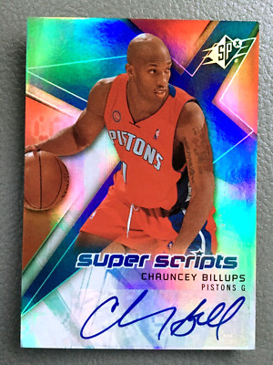 2008-09 SPX Chancey Billups Super Scripts Auto Autograph SS-BI ...
