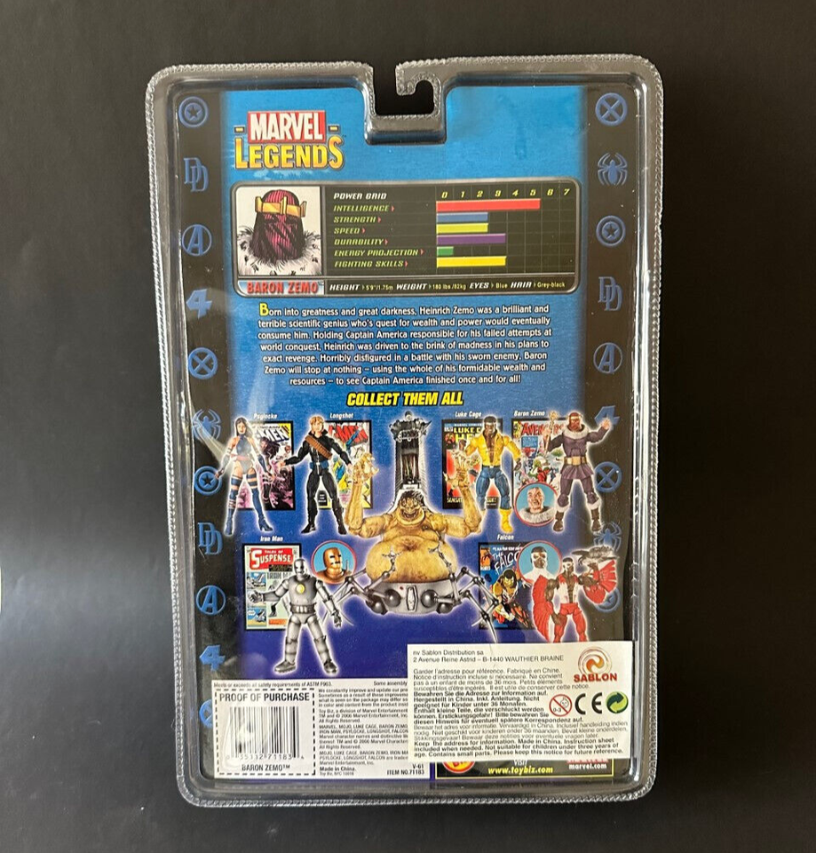 Marvel Legends Mojo Series BARON ZEMO Variant PVC Figure Toy Biz ...