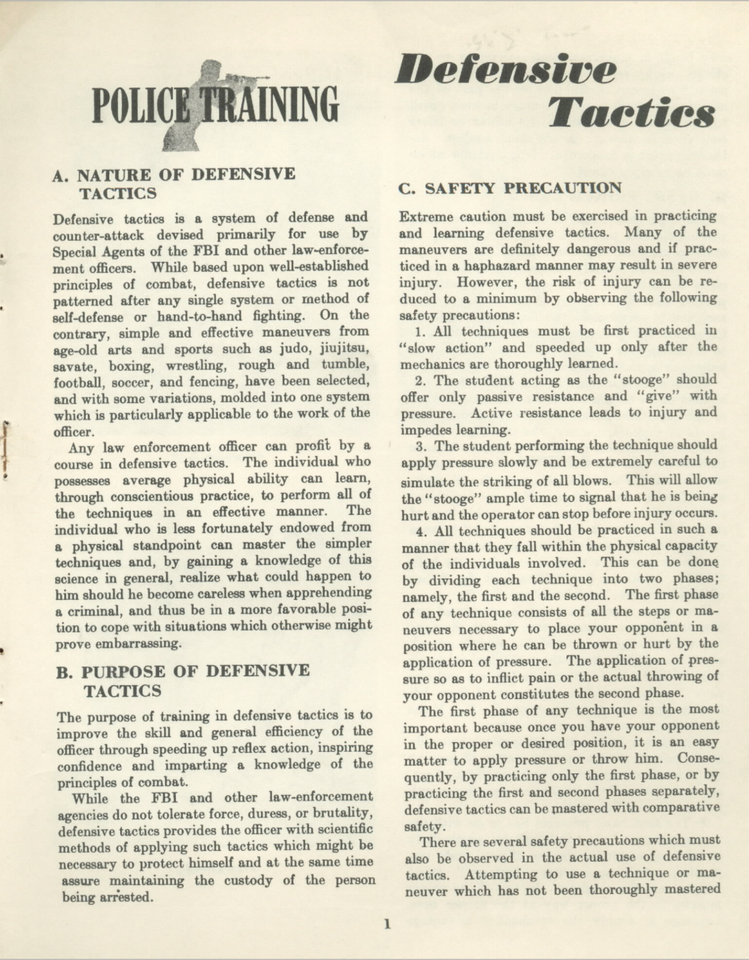 77 Page 1951 FBI DEFENSIVE TACTICS A Handbook For Law Enforcement ...