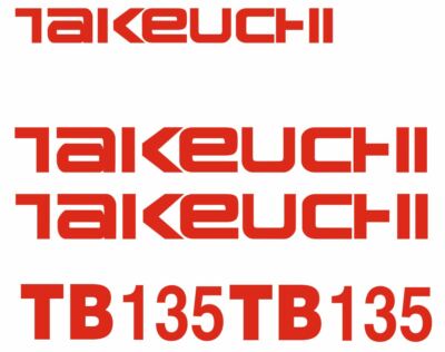 Takeuchi TB135 Mini Digger Decal Sticker Kit | eBay