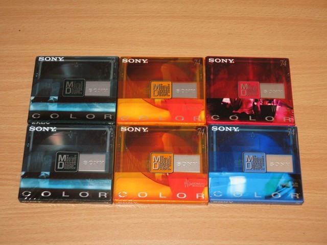 1 Sony Color Collection Black MiniDisc MDW-74AL 74minute Minidisc for ...