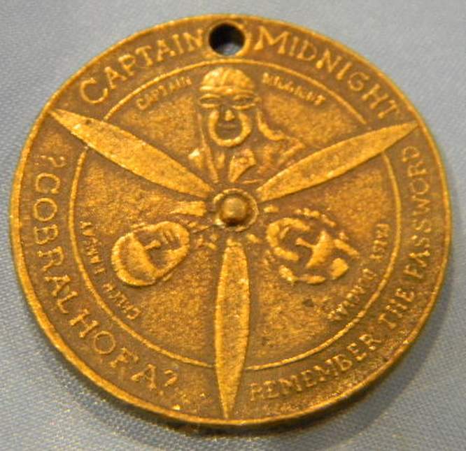 VINTAGE Captain Midnight Flight Patrol Membership Metal Skelly Spinner ...