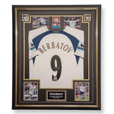 ** Dimitar Berbatov of Tottenham Signed Shirt Autograph Jersey Display ...