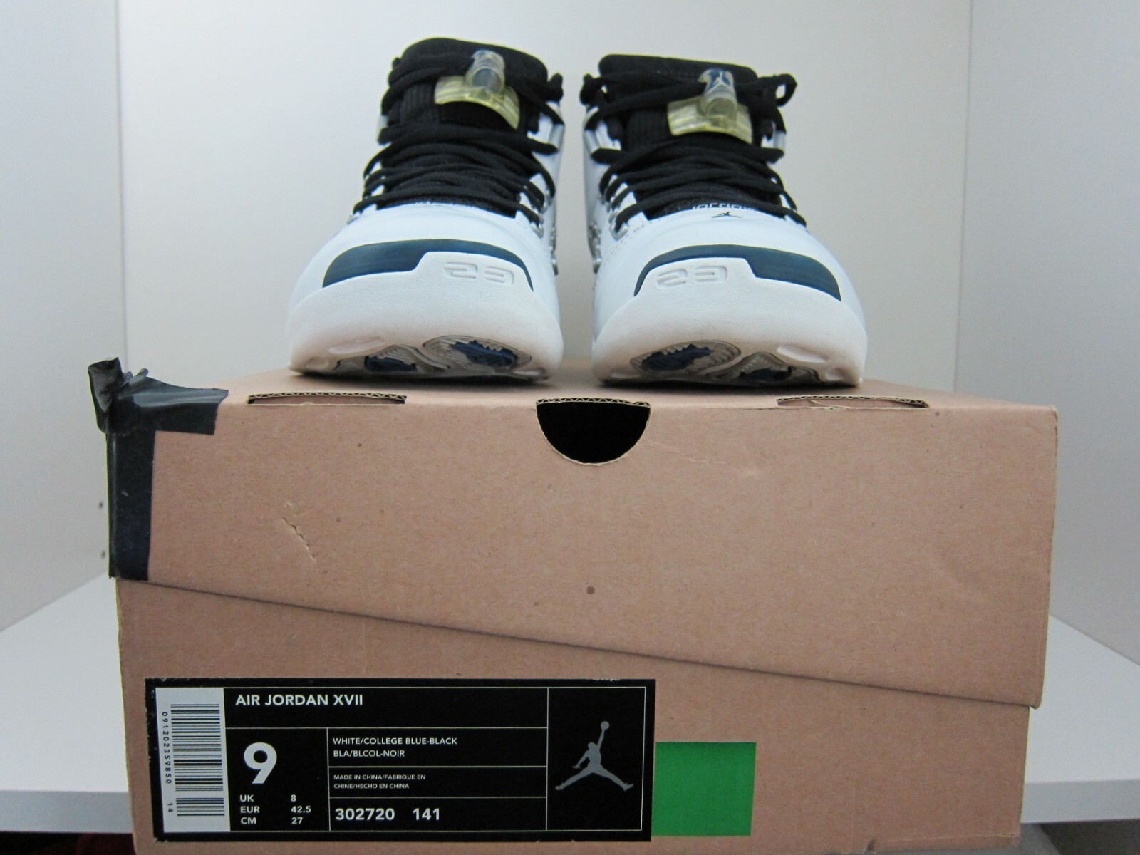 2002 Air Jordan 17 OG "Wizards" White College Blue Black - Size 9 | eBay