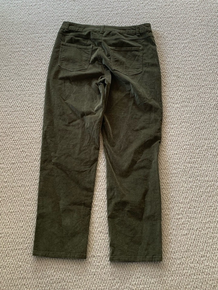 Tu Woman Size 10 Green Cord Trousers New Without Tag | eBay UK