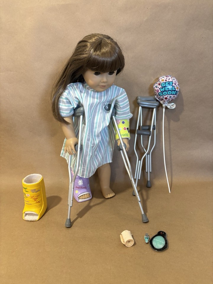 American Girl Doll Hospital Set Get Well Soon Vintage Crutches + Casts ...