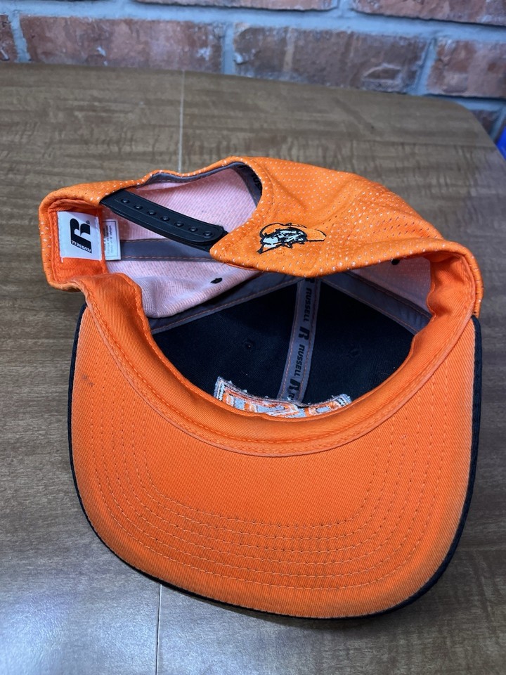 OSU Oklahoma State Cowboy Russell Athletic Orange Mesh SnapBack Logo ...