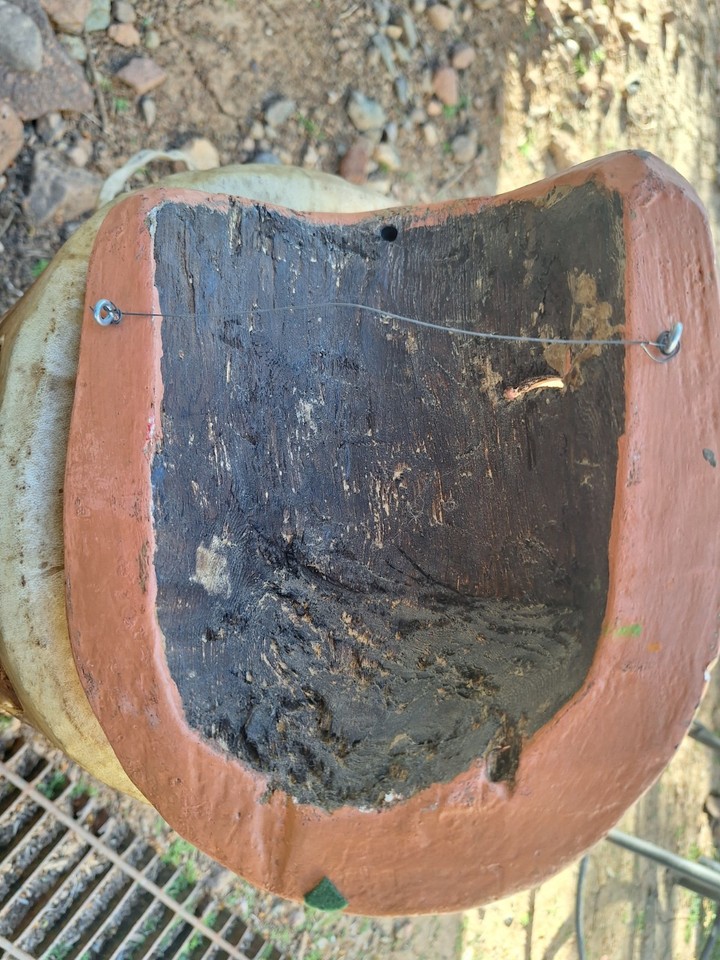 Vintage Mexican Folk Art Wood Mask Face Snake Hand Painted | eBay