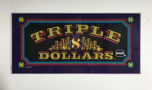 IGT slot machine belly glass "Triple Dollars" | eBay