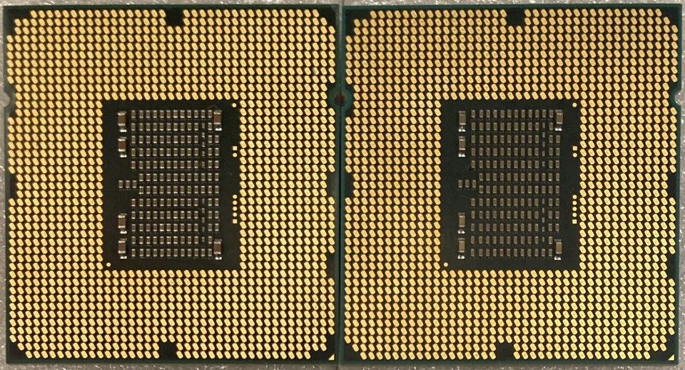 PAIR (2) XEON X5670 2.93GHZ PROCESSORS, DELIDDED (REMOVED COVER) FOR ...
