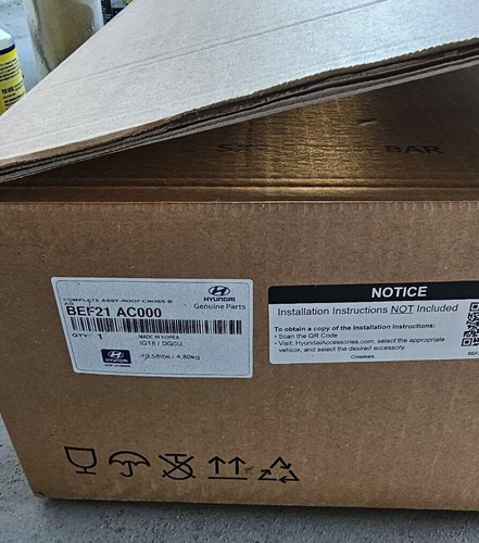 2024 GENUINE OEM Hyundai Kona CROSSBAR ROOF RACK SET BEF21 - AC000 | eBay