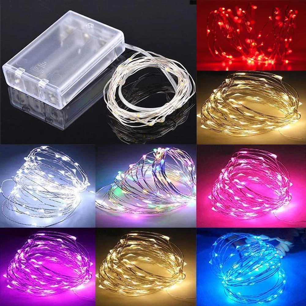 String Lights On Bendable Wire