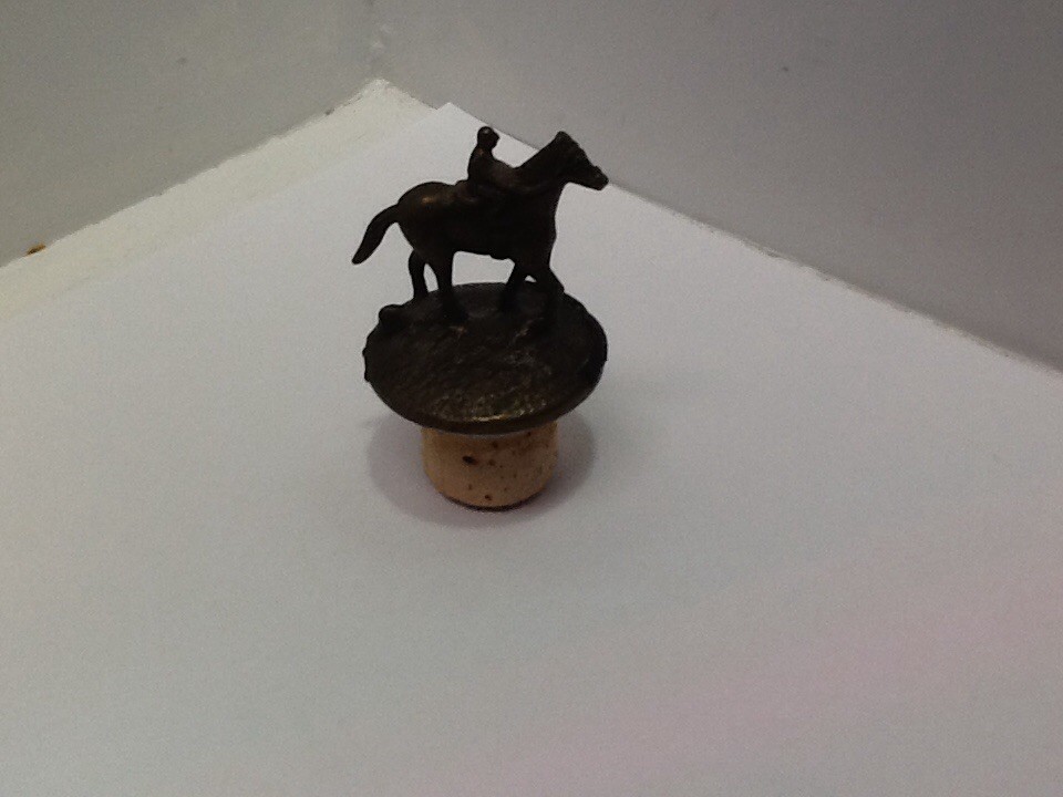 Empty Blanton’s Bourbon Decanter Bottle Clear Glass Cork Jockey Pony ...